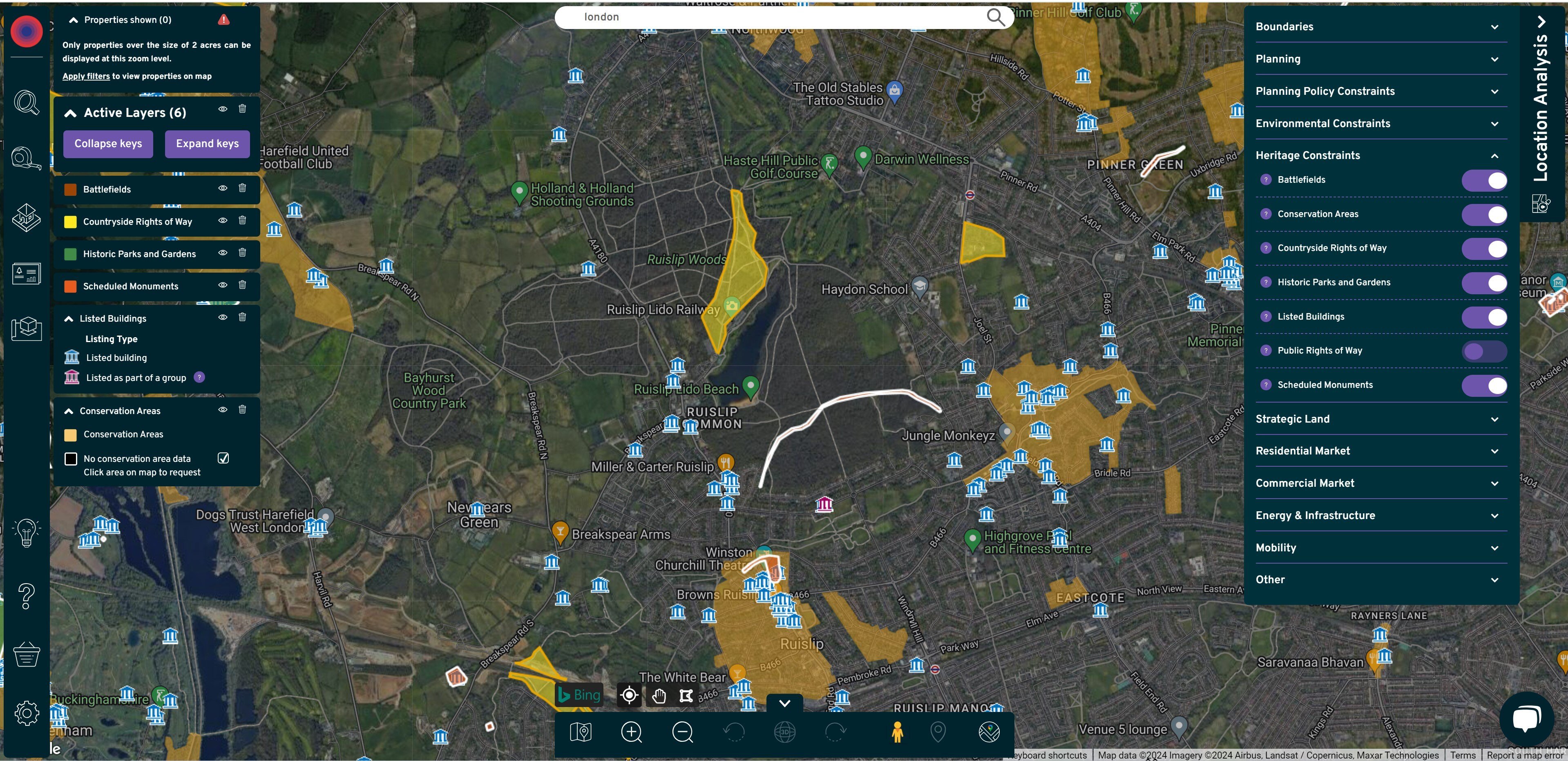 Nimbus | Feature - Planning constraints